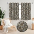 Camo and Branch Grey Pattern Blackout Curtains,Triple Weaved Fabric ...