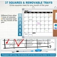 Calendar Whiteboard for Wall, 17" x 13" Double Sided Monthly Dry Erase ...