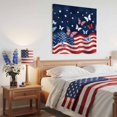 Canvas Print Wall Art Oil Paintings Independence Day USA Flag Picture ...
