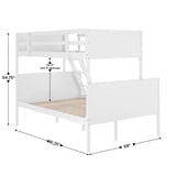 Flash Furniture Dallas Convertible Bunk Bed with Ladder Twin Over Full ...