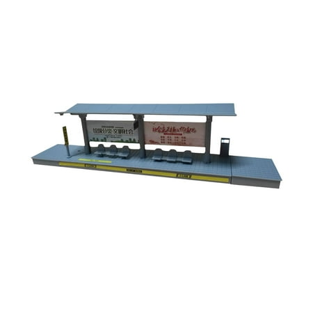 Tachiuwa 1/64 Scale Bus Stop Model DIY Assembly Traffic Platform ...