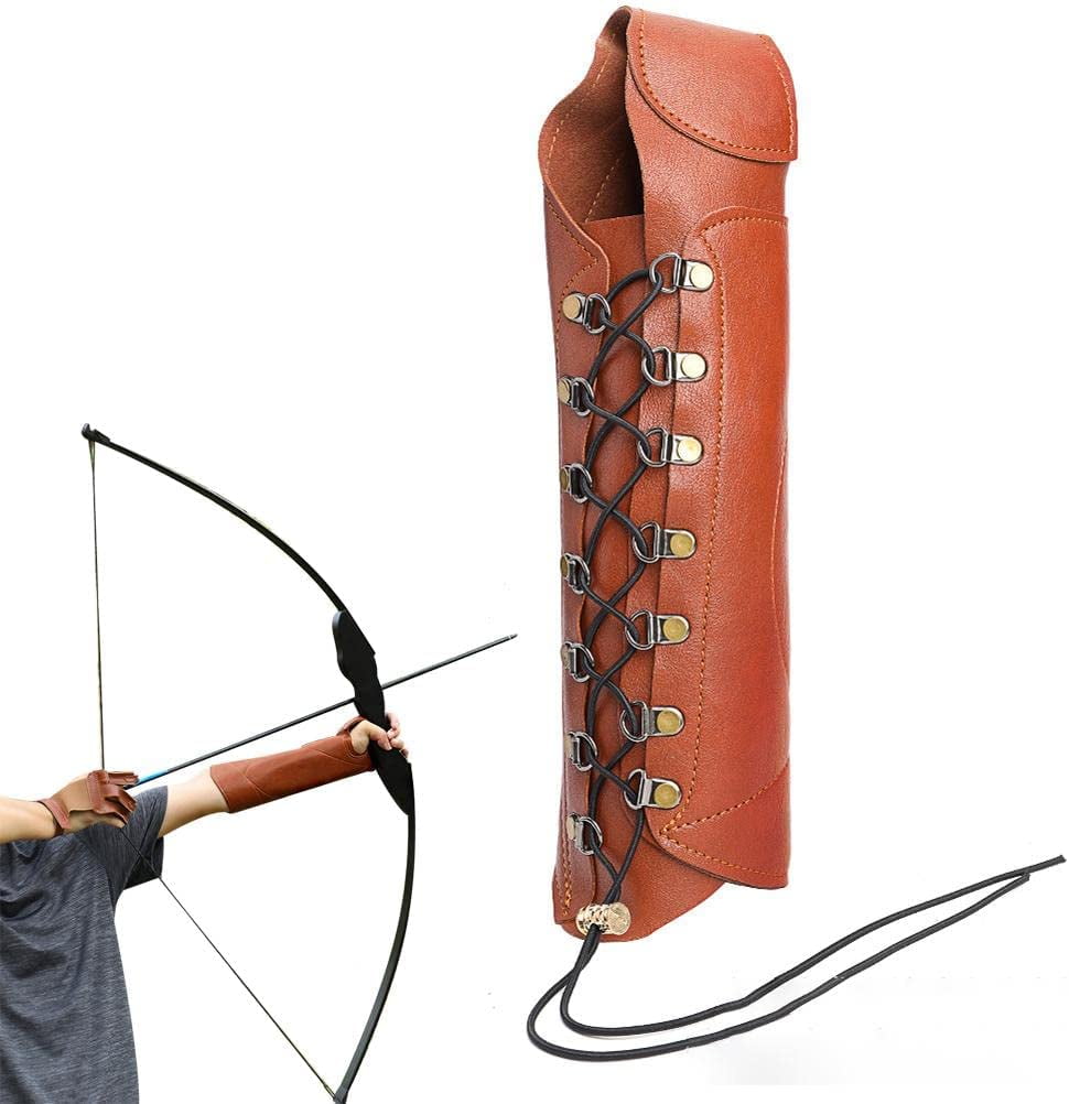 Archery Arm Guard - PU Leather Arm Protector with Adju table Rop ...