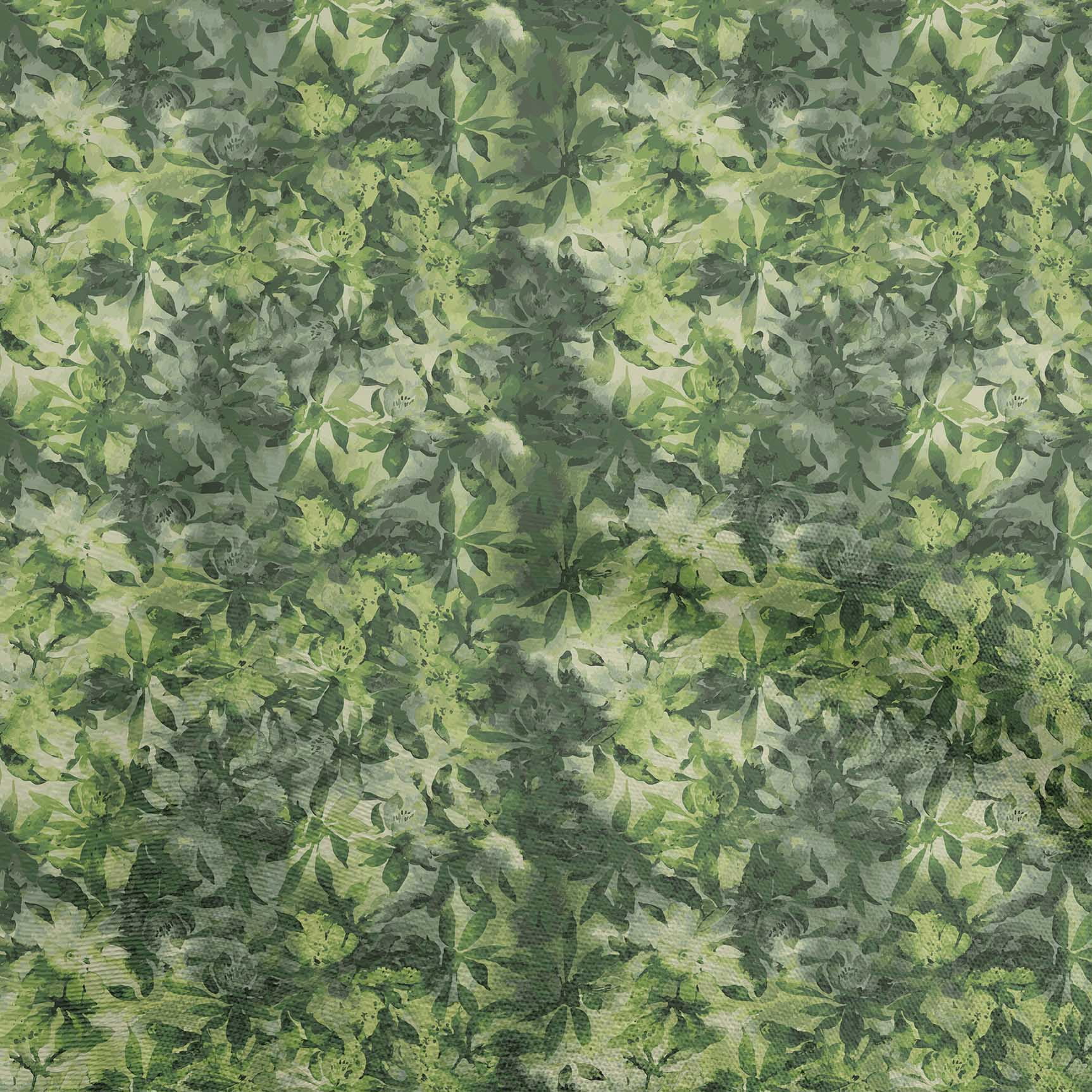 oneOone Cotton Flex Green Fabric Abstract Floral Sewing Material Print ...