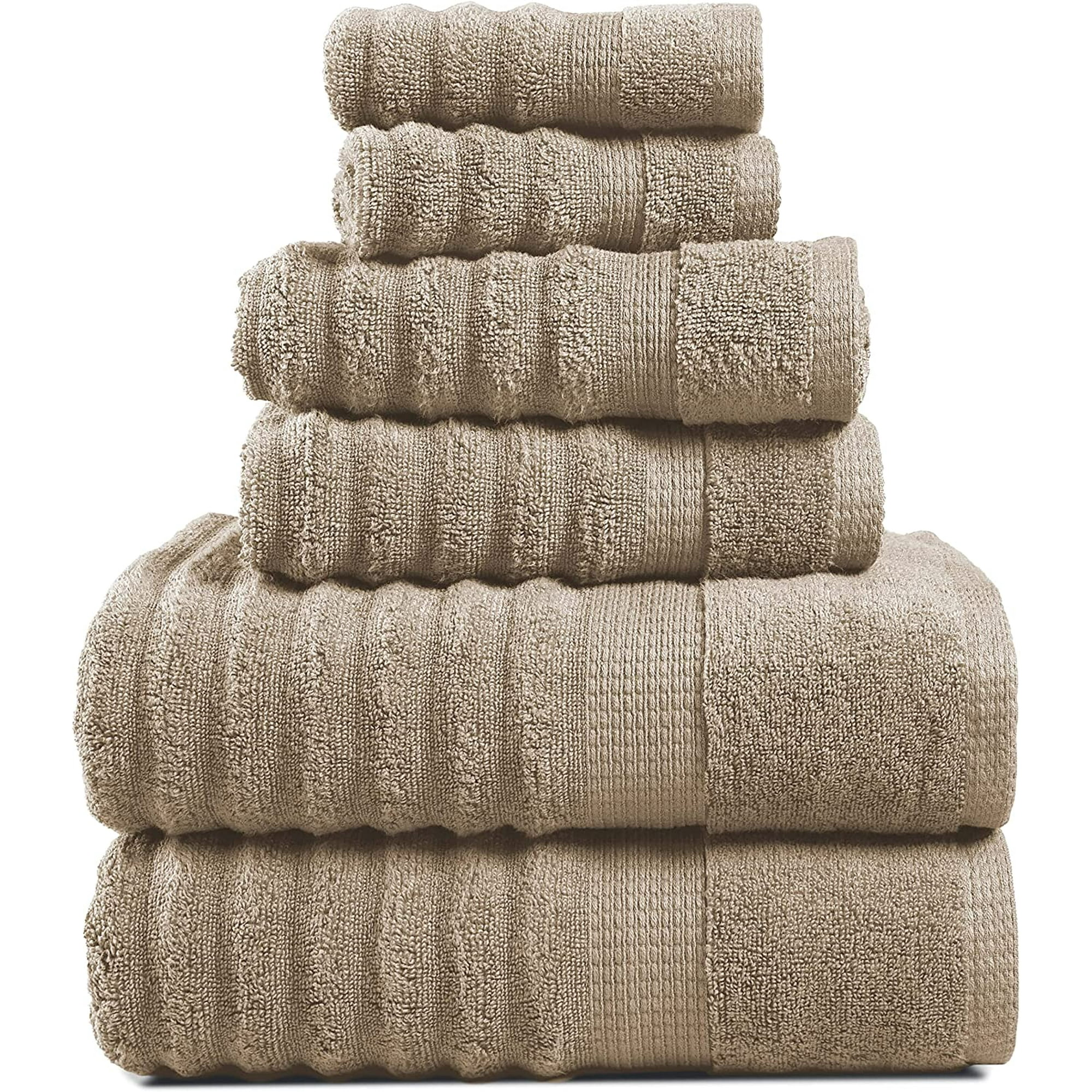 Click here for Siabc-Luxury Ribbed Bath Towels - 100 Cotton Towel... prices