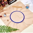 7.87inch Metal Spring Tension Hoop Plastic Embroidery Hoops Blue Stich ...