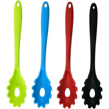 Pack of 2 Silicone Pasta Fork, Kitchen Heat Resistant Noodle Spoon ...