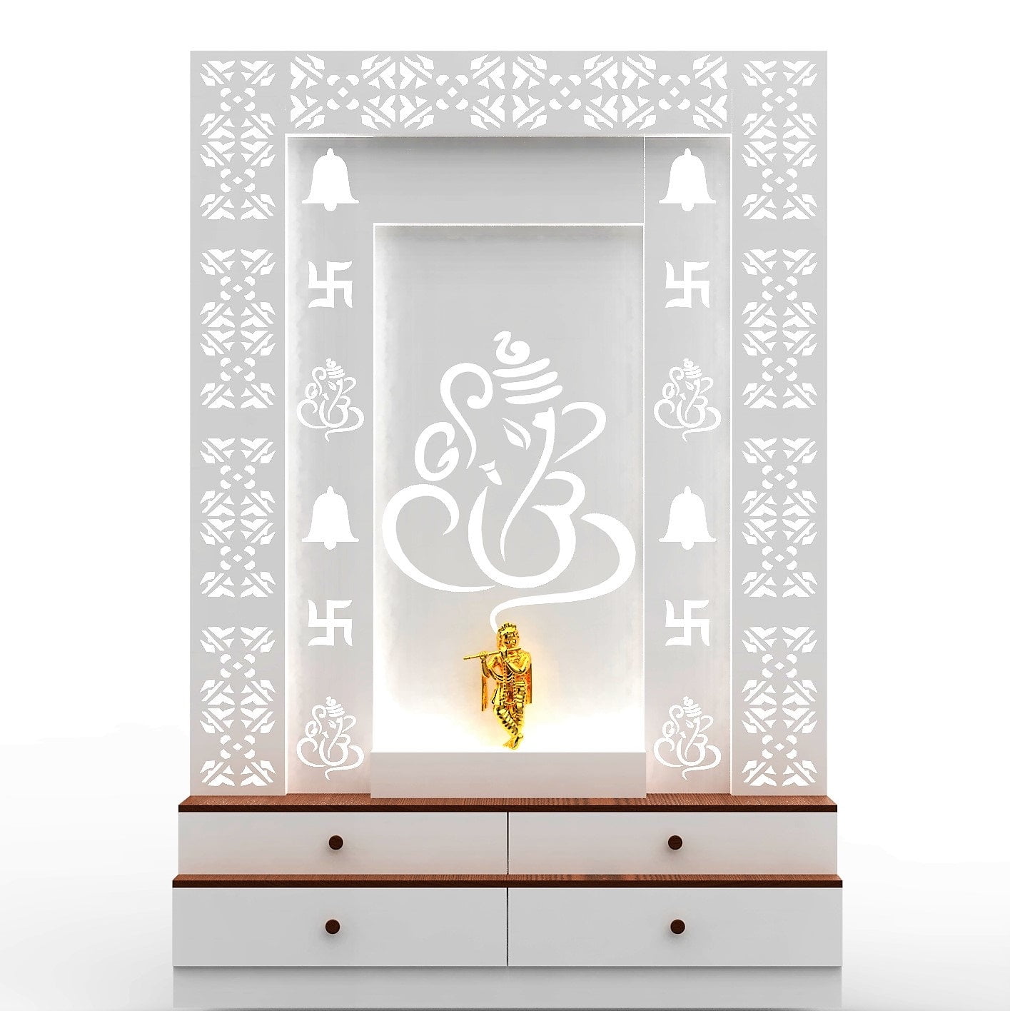 Customized Wooden Designer Pooja Mandir |Pooja Ghar |Wall Hanging ...