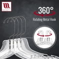 Mainetti 5400 Clear Plastic Hangers - 20 Pack with 360 Swivel Metal ...