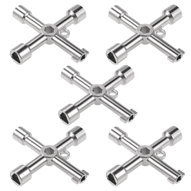 Electrical Cabinet Key, 4-Way Multi-functional Triangle/Square Water ...