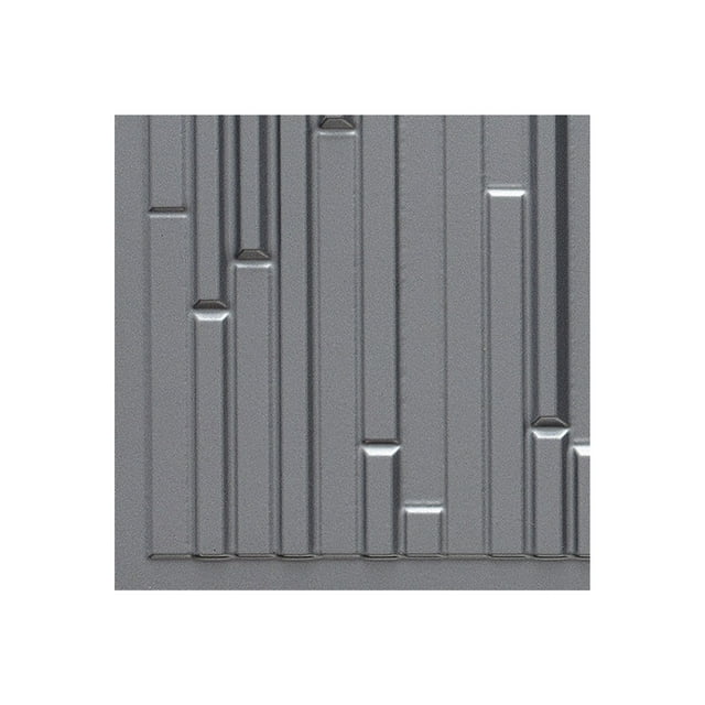 Fasade 6in x 6in Skyline Vinyl Backsplash in Brushed Steel Sample ...