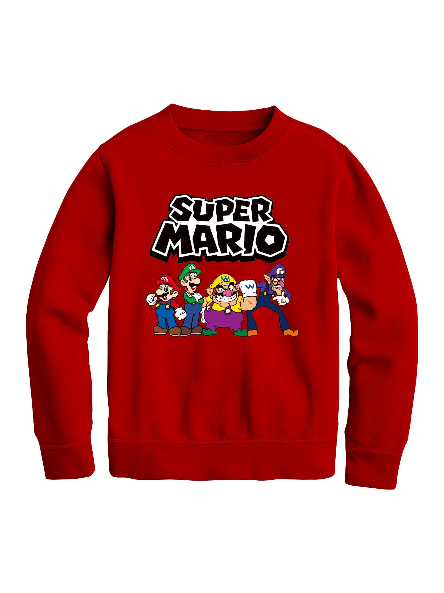 Super Mario Boys Long Sleeve Graphic Sweatshirt, Sizes XS-XXL - Walmart.com