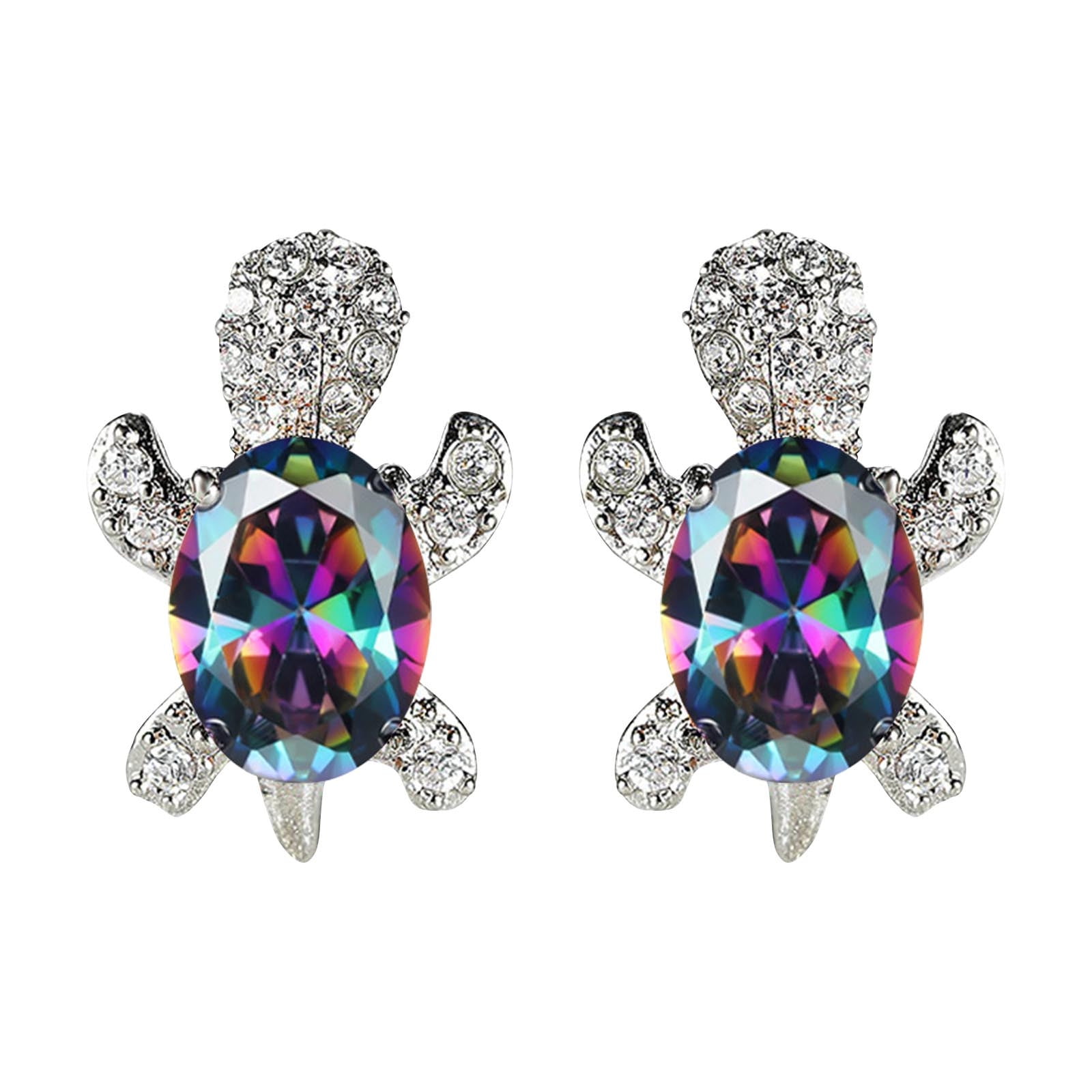 Click here for Timifis Earrings Turtle Zircon Earrings Womens Ani... prices