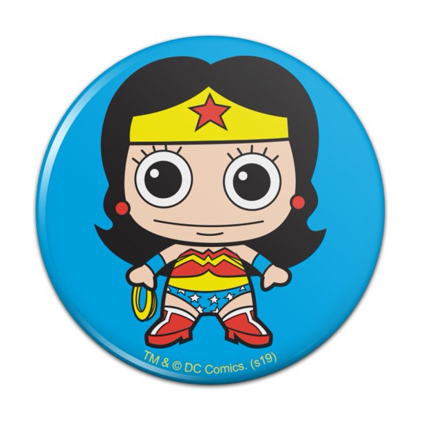 Wonder Woman Cute Chibi Kitchen Refrigerator Locker Button Magnet ...