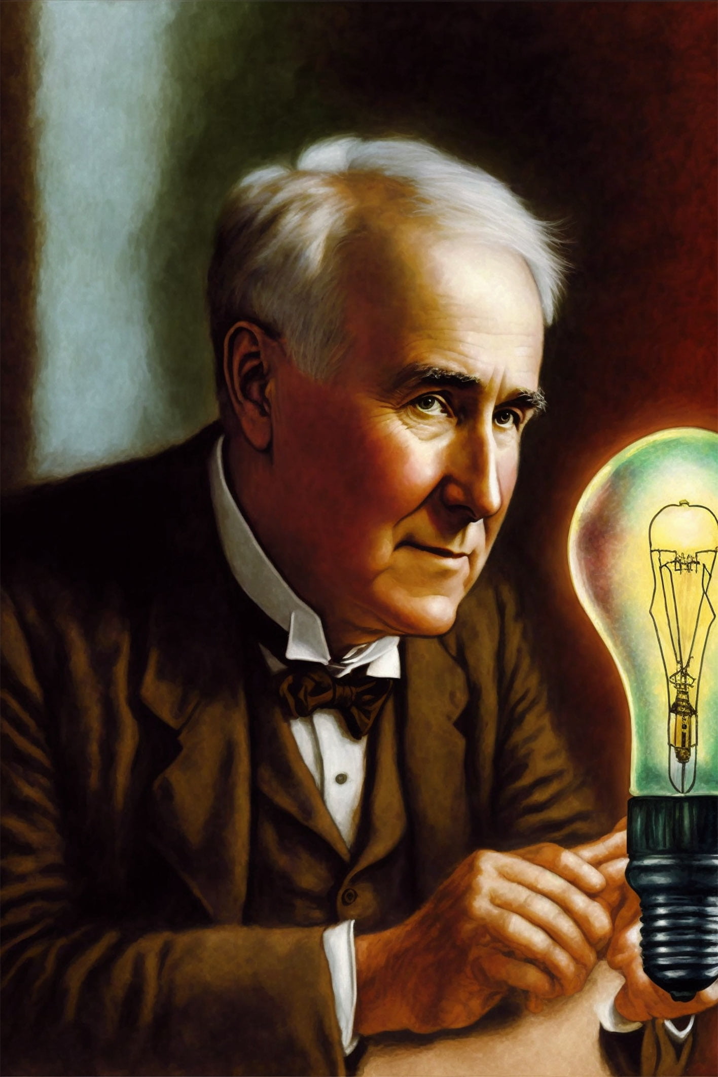 24x36 gallery poster, Thomas Edison, inventor of the lightbulb ...