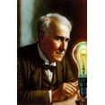 24x36 gallery poster, Thomas Edison, inventor of the lightbulb ...