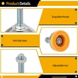 4 Pcs Heavy Duty Leveling Feet, Leg Leveler with Base, Adjustable ...
