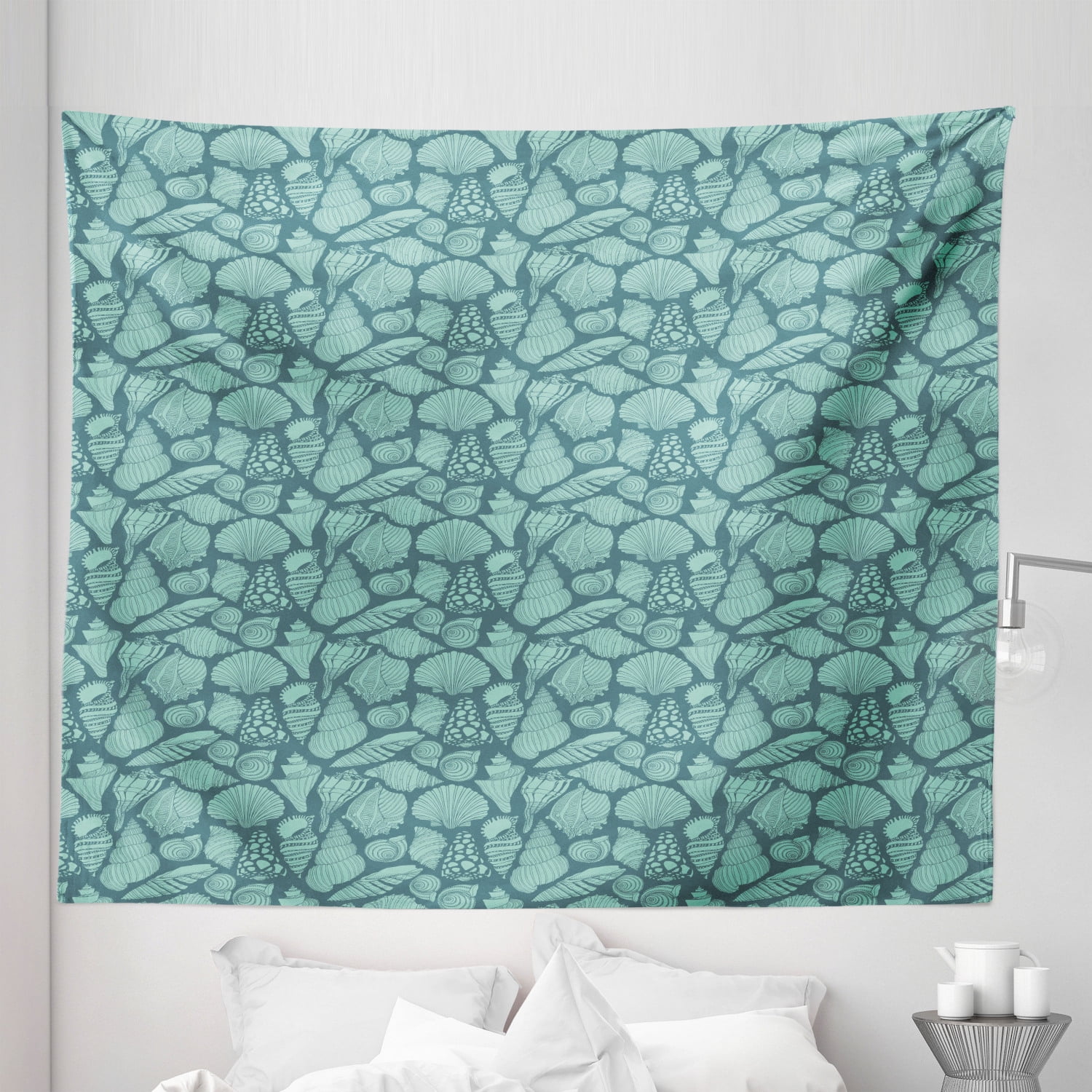 Shells Tapestry, Marine Concept Elements Design of Seashells and Ladder ...