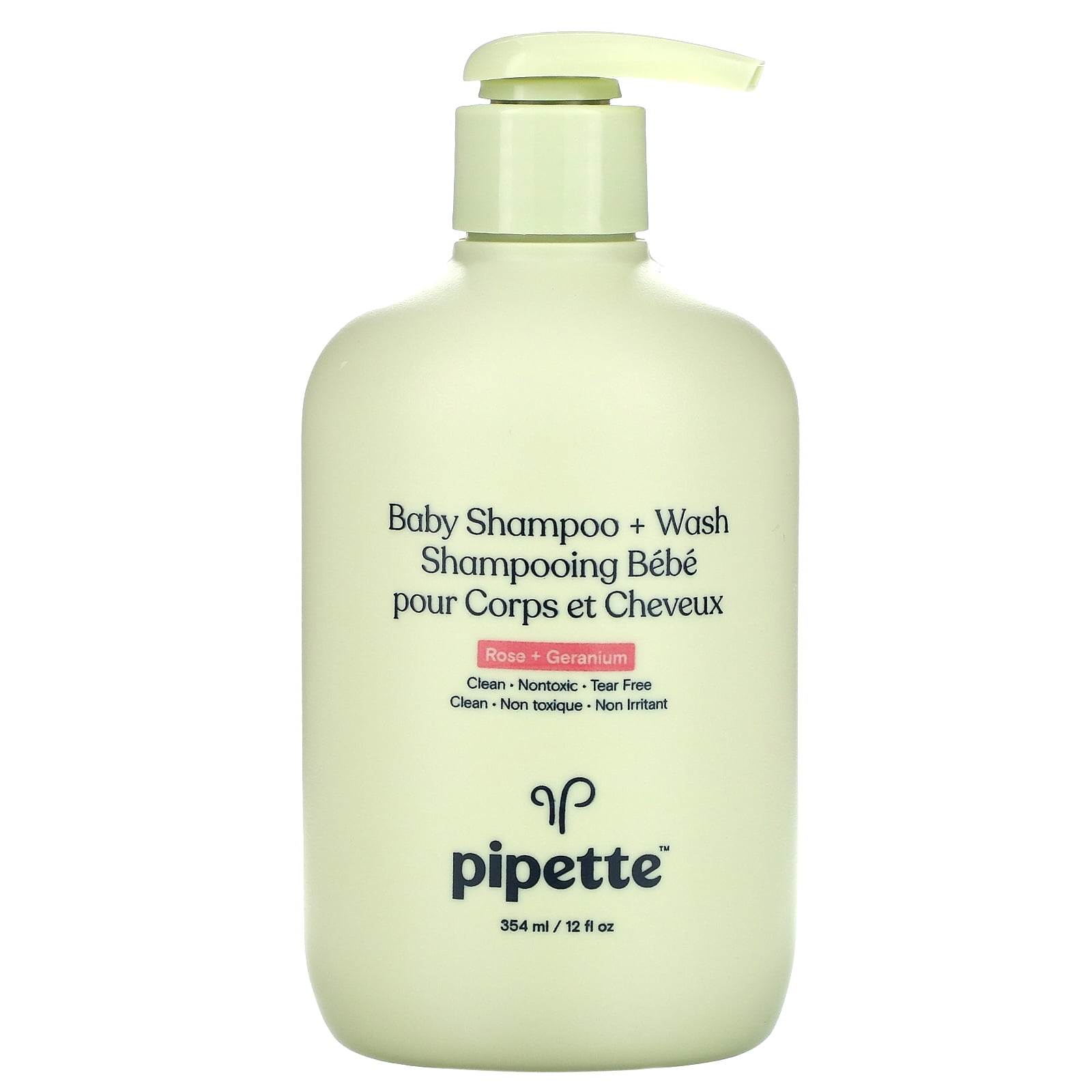 Pipette, Baby Shampoo + Wash, Rose + Geranium, 12 fl oz (354 ml ...