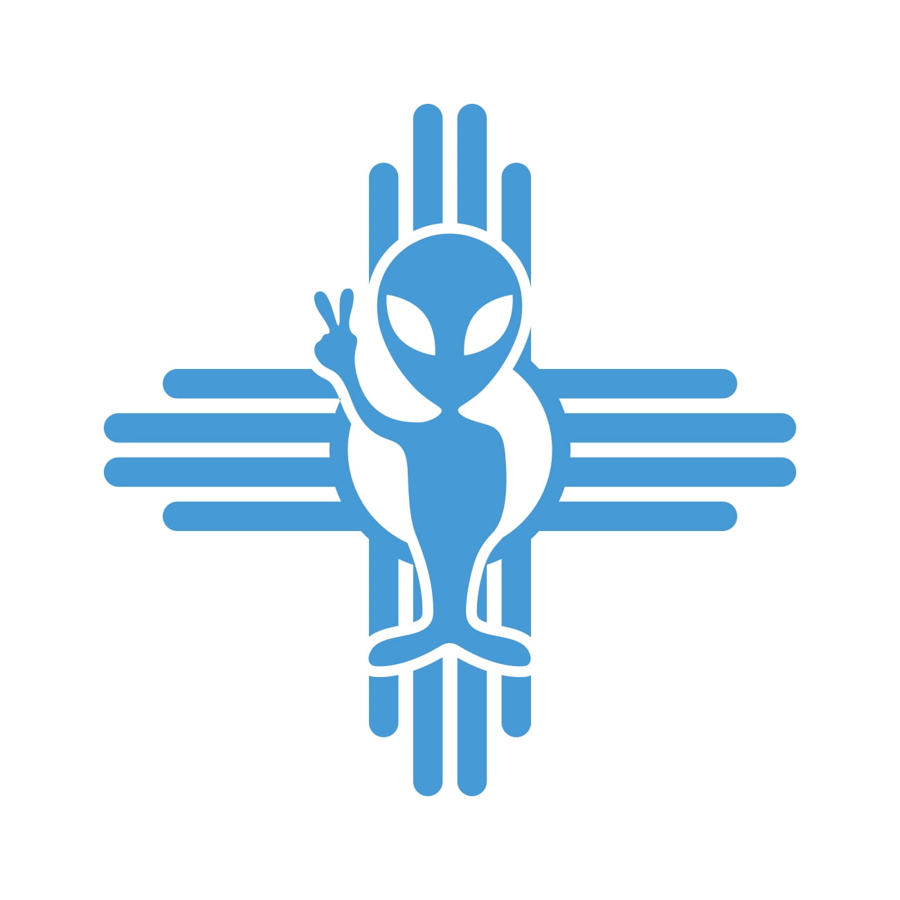 Zia Alien Symbol Sticker Decal Die Cut - Self Adhesive Vinyl ...