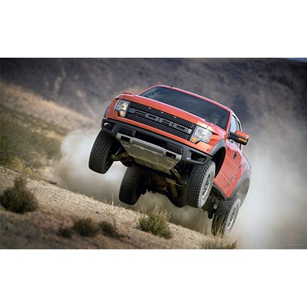 Iconic Arts Laminated 42x24 Poster: Ford f150 SVT Raptor 2 Wide ...