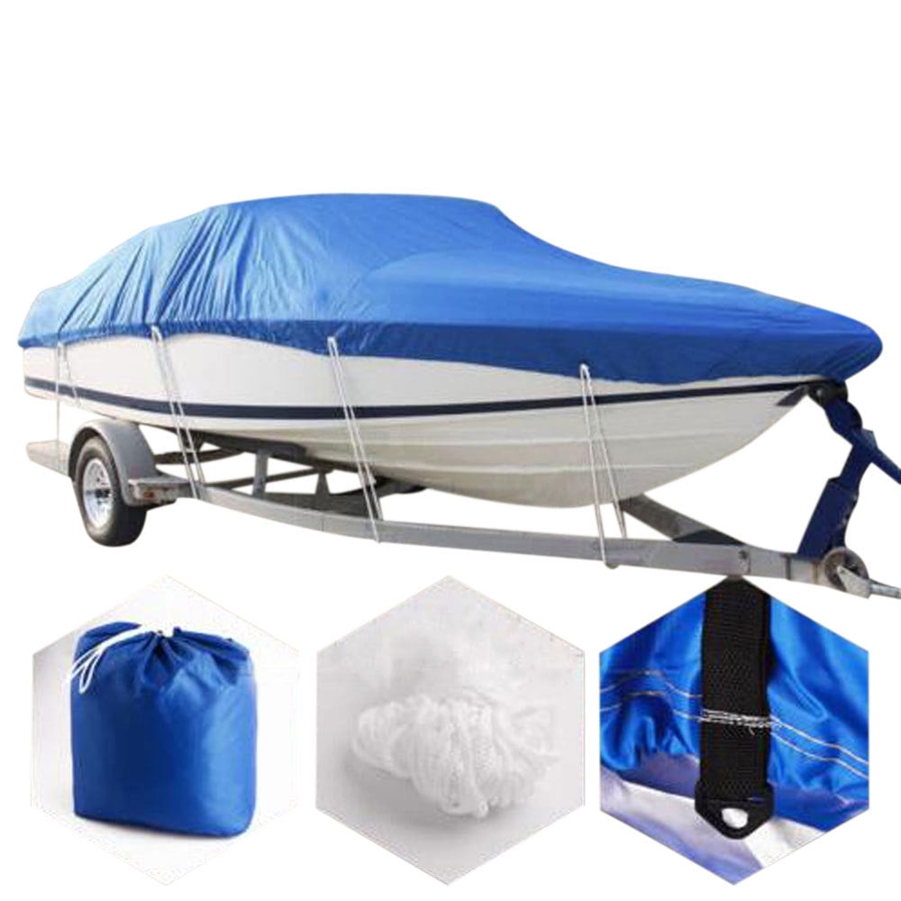 Cfowner Waterproof Boat Cover, Trailerable Boat Cover Heavy Duty Bass ...