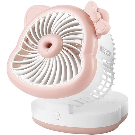 Portable Moe Cat Folding Spray Fan, USB Rechargeable Mini Multi ...