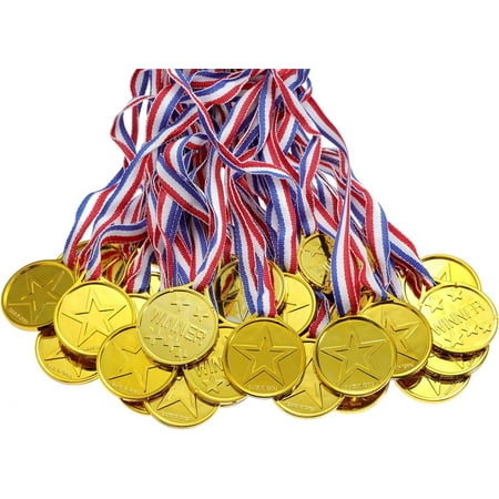 Set of 100 Plastic Medals for Kids, School, Sports or Mini Olympic ...