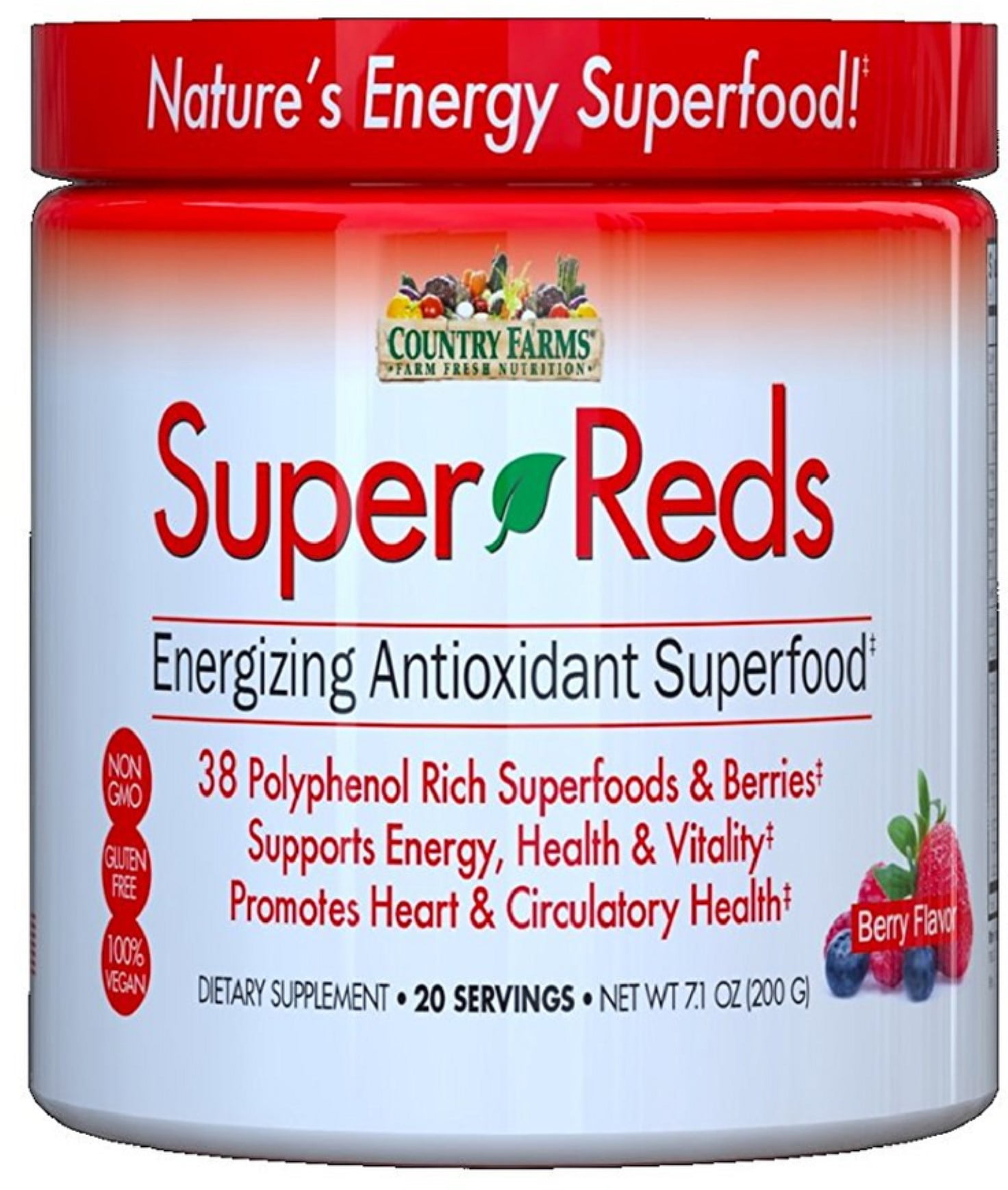 3 Pack - Windmill Country Farms Super Reds, Berry Flavor, 7.1 oz Jar 1 ...