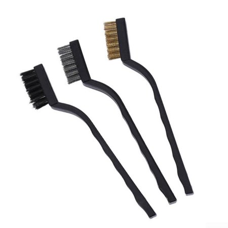 3* Stainless Steel Brush Set Mini Cleaning Brushes Wire Rust Sparks ...