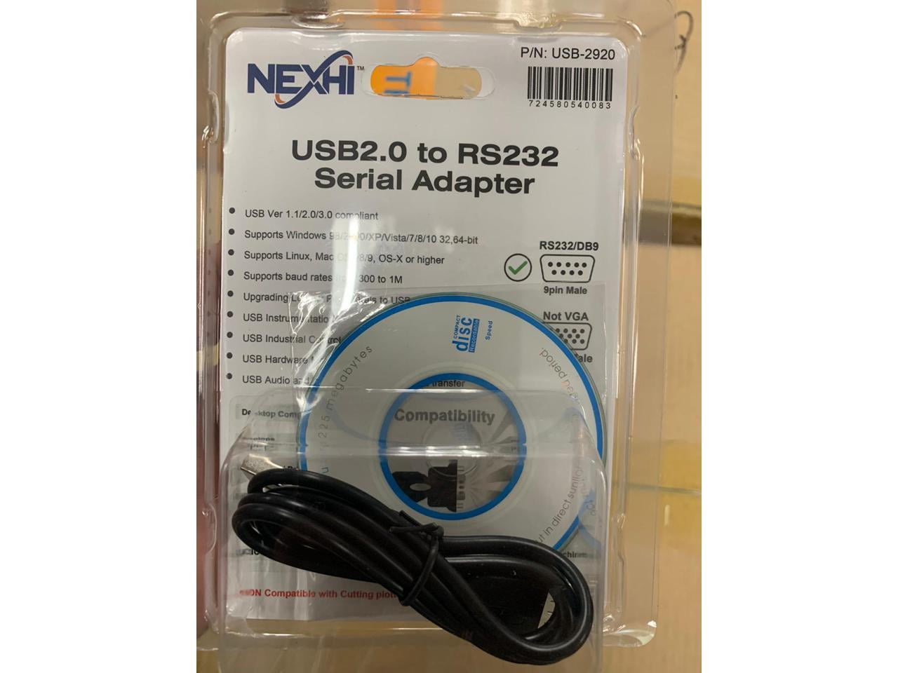 Buy NEXHI USB-2920 USB 2.0 to Serial DB9 Adapter with FTDI CHIPSET ...
