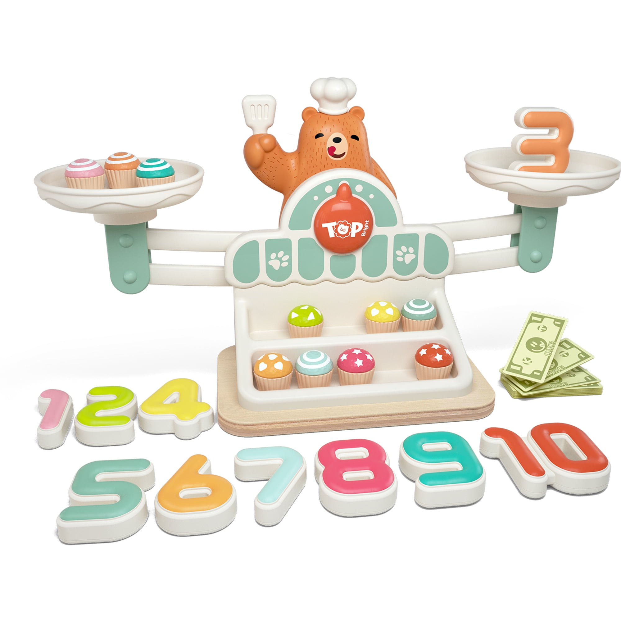 Balanza Didáctica Topbright Aprende A Contar Con El Oso Chef | Walmart ...