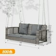 SalonMore 48 In Wicker Swing for 2 Person, Outdoor Wicker Seat, Rattan ...