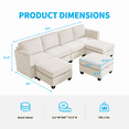 BALUS U Shaped Sectional Sofa with Storage, 7 Seater Modular Sectional ...