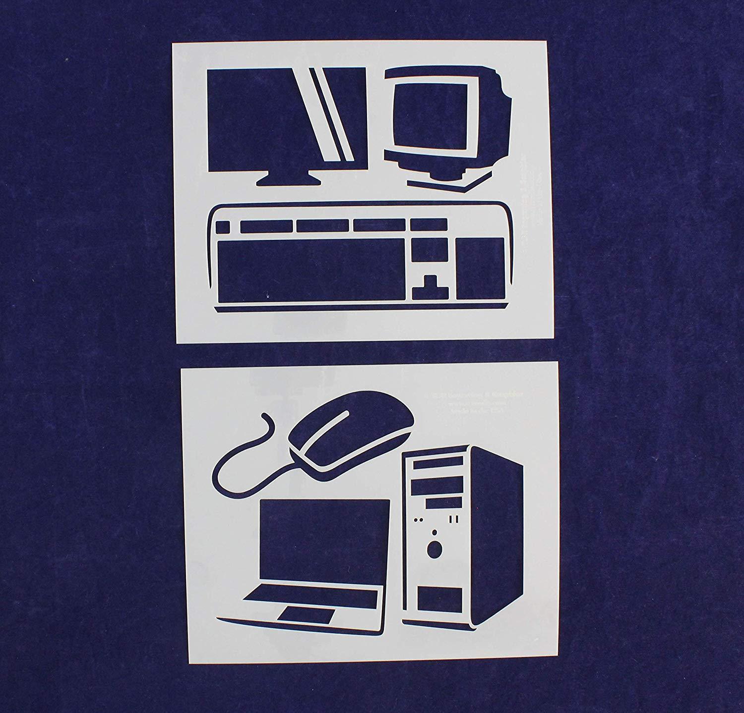 Computer Stencils - 2 Piece Set - 8 x 10 - Walmart.com