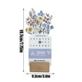 `2026 Calendar, 3D Dried Flowers Desktop Calendar with Wooden Base – 7. ...