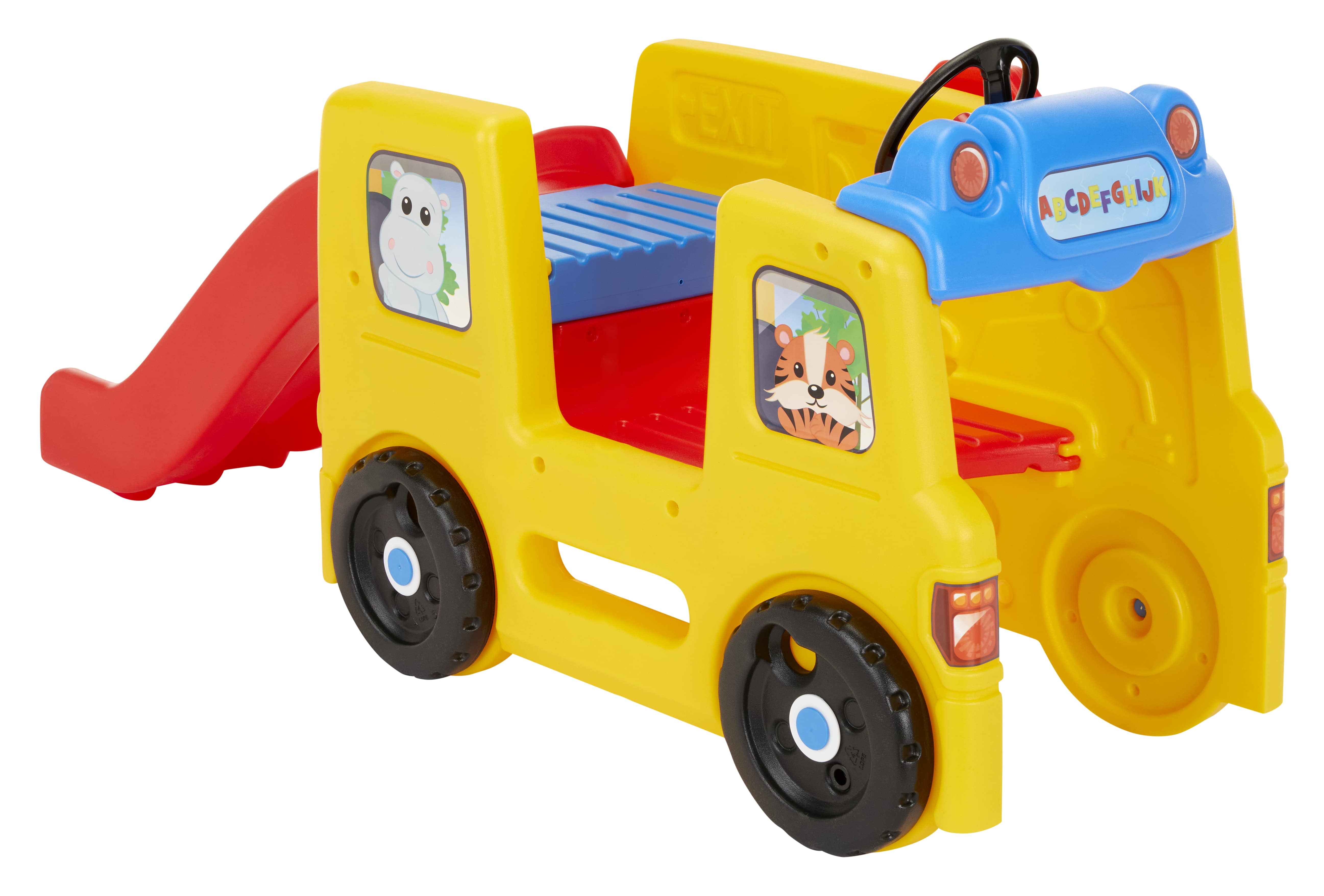 Little Tikes School Bus Climber and Slide with Interactive Dashboard ...