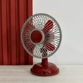 2-Speed Oscillating Table Fan 5.7'' Vintaged USB/AA Power Desk Fan ...