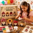 GliJian 3D Beaded Gnome DIY Kit, Mini Beaded Gnome Craft Set with ...