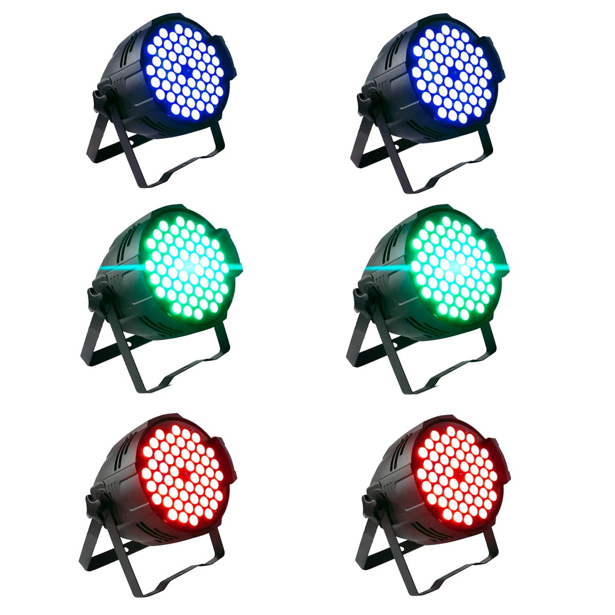 Set de 8 Cañones Par Led 54x3 RGB Full Color Metal Luces Dj | Walmart ...