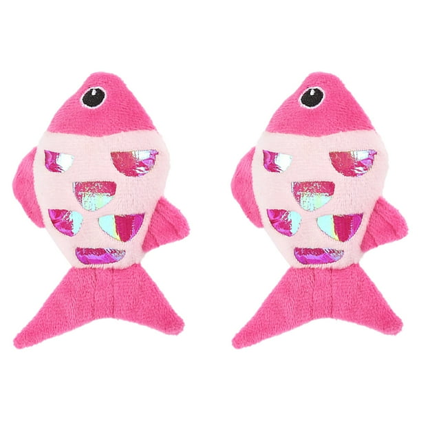 2pcs cat toy kitten fish toy with wrinkled bright paper chewing and ...
