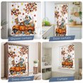 Bathroom Shower Curtain Thanksgiving Truck Pumpkins Waterproof Shower ...