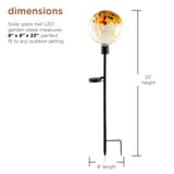 Alpine Corporation 33" Tall Rainbow Solar Globe Garden Stake with LED ...