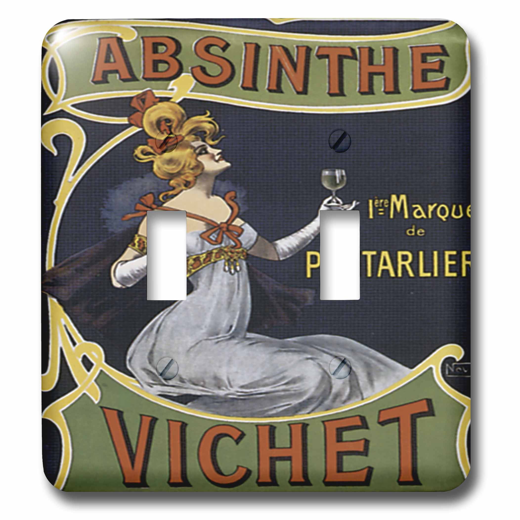 Vintage Absinthe Vichet French Liquor Advertising Poster double toggle ...