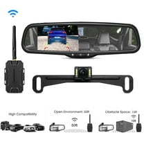 PYLE PLCM4590WIR - 2.4Ghz Rearview Mirror Monitor & Backup Camera ...