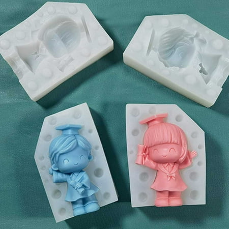 Silicone Mold Casting DIY Graduated Bachelor Resin Cake Flexible ...