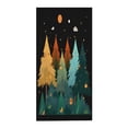 Colorful Tree Pattern Beach Towel - Serene Forest Design for Pool ...