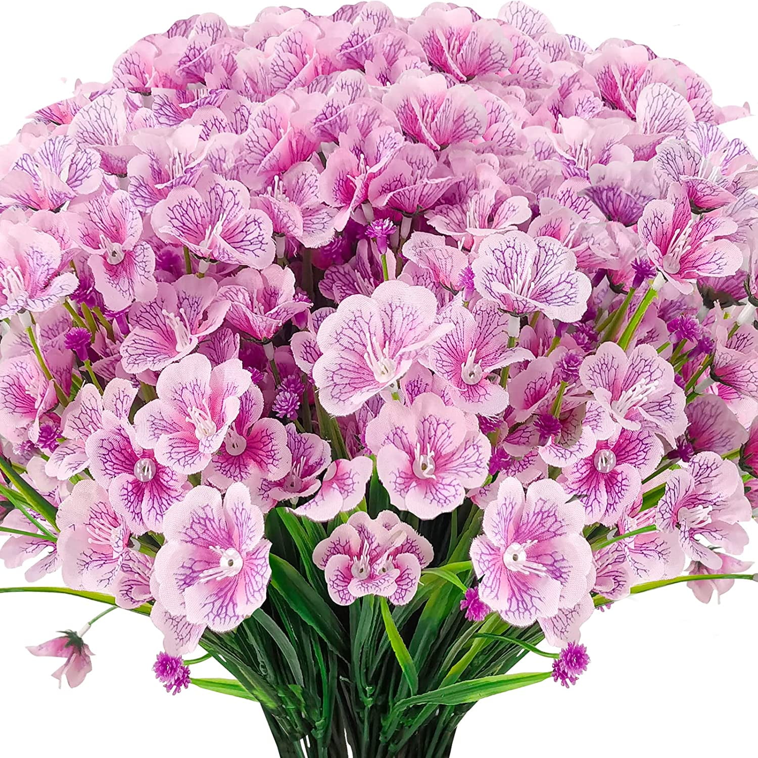 Viworld 6 Bundles Artificial Flowers Violets Fake Flowers in Bulk ...