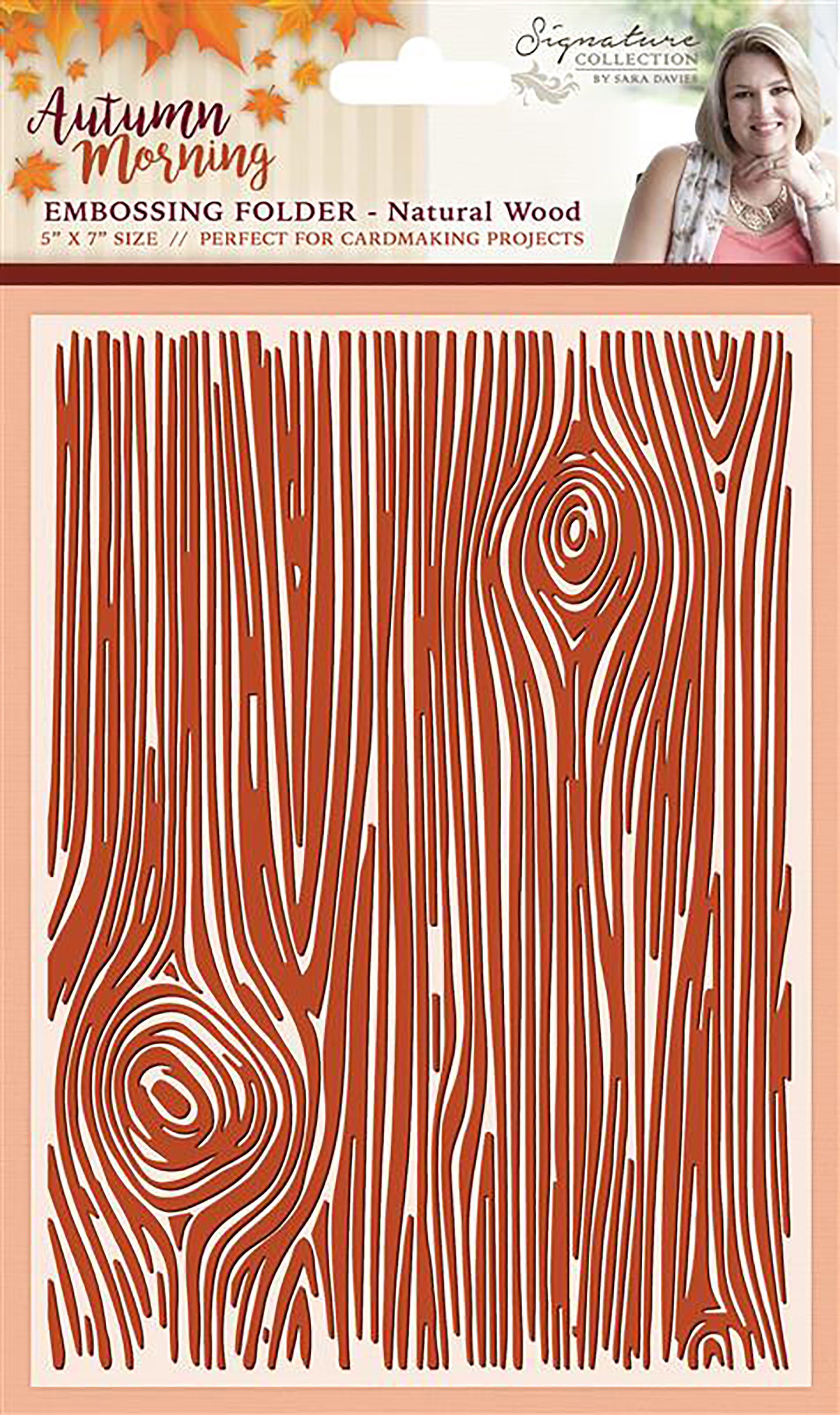 Sara Davies Signature Autumn Morning Embossing Folder 5"X7"-Natural ...