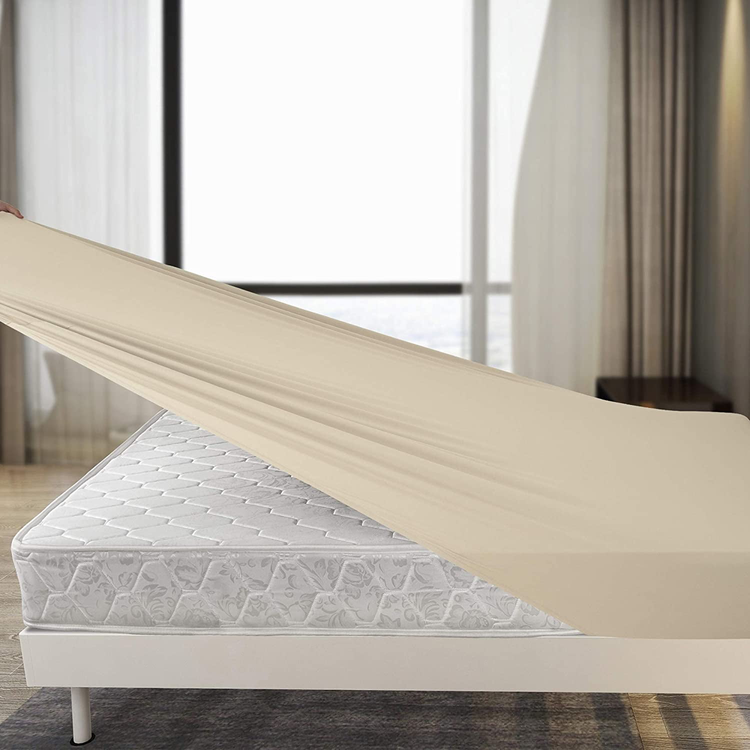 Click here for Nieqiuyun Stretch Queen Fitted Sheet Only - Jersey... prices