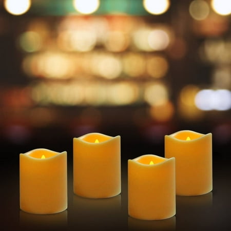 Flam ss LED Candles Light Tealight Battery Operated with Timer 6 Hours ...